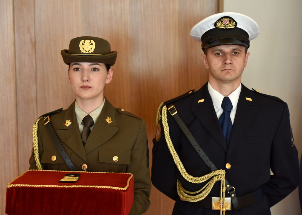 Formal Presentation of Rank of Admiral to Robert Hranj, Chief of the ...