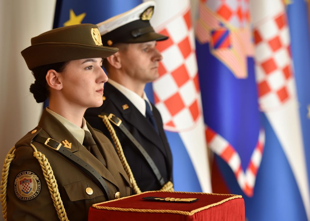 Formal Presentation of Rank of Admiral to Robert Hranj, Chief of the ...