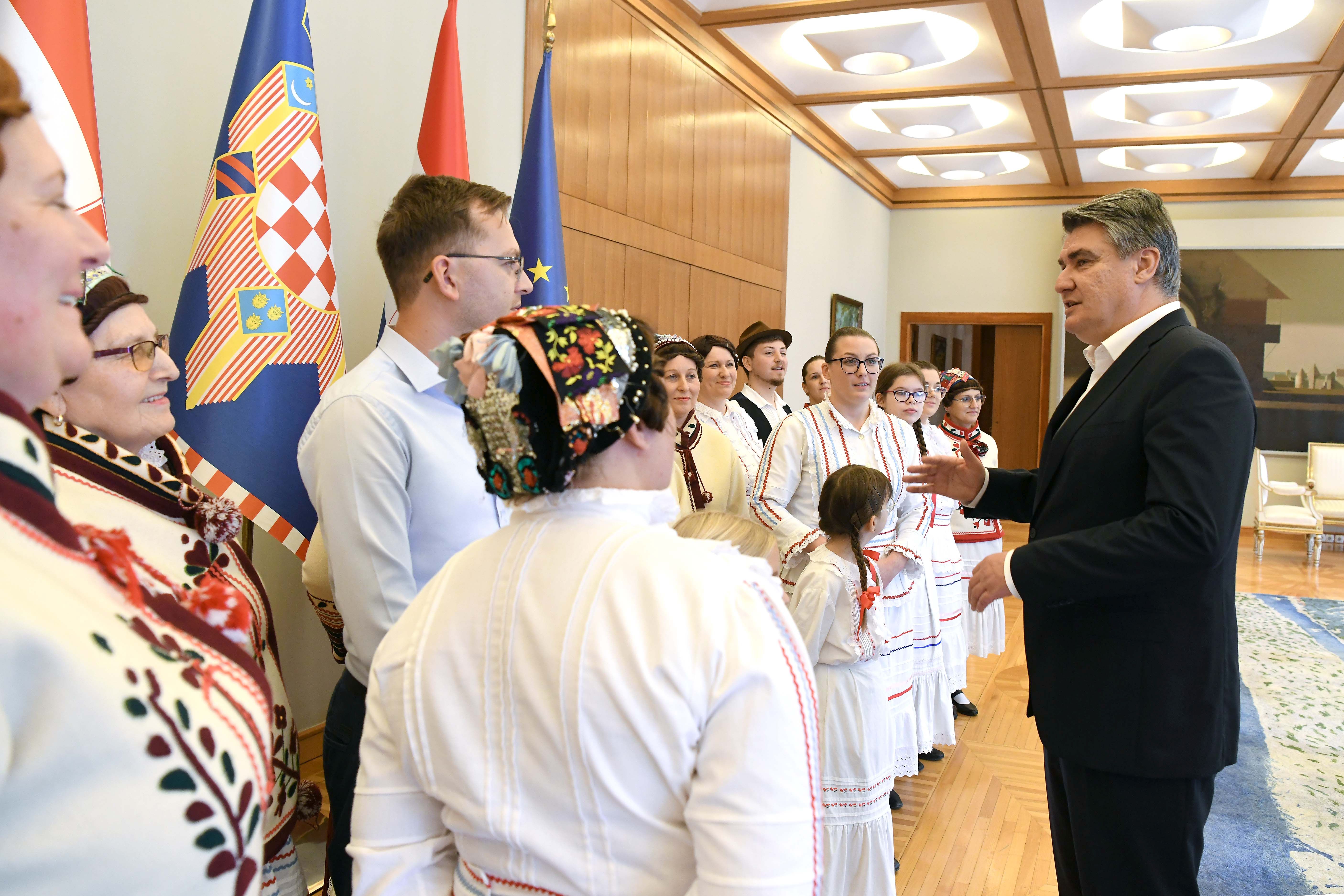 President Milanović Receives Members of Sesvečice Croatian Folklore ...