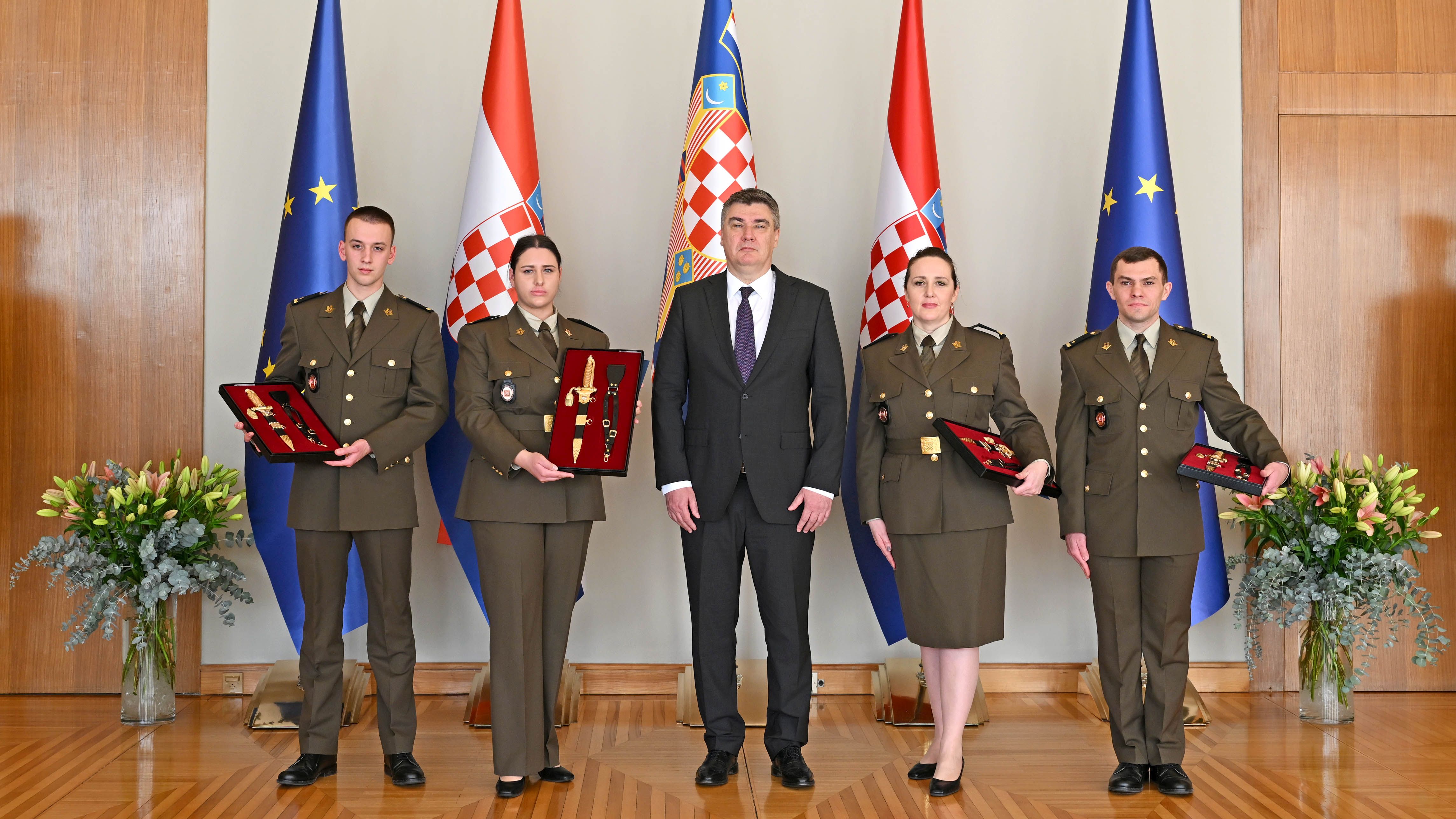President Milanović Presents First Officers’ Ranks to 14th Generation ...