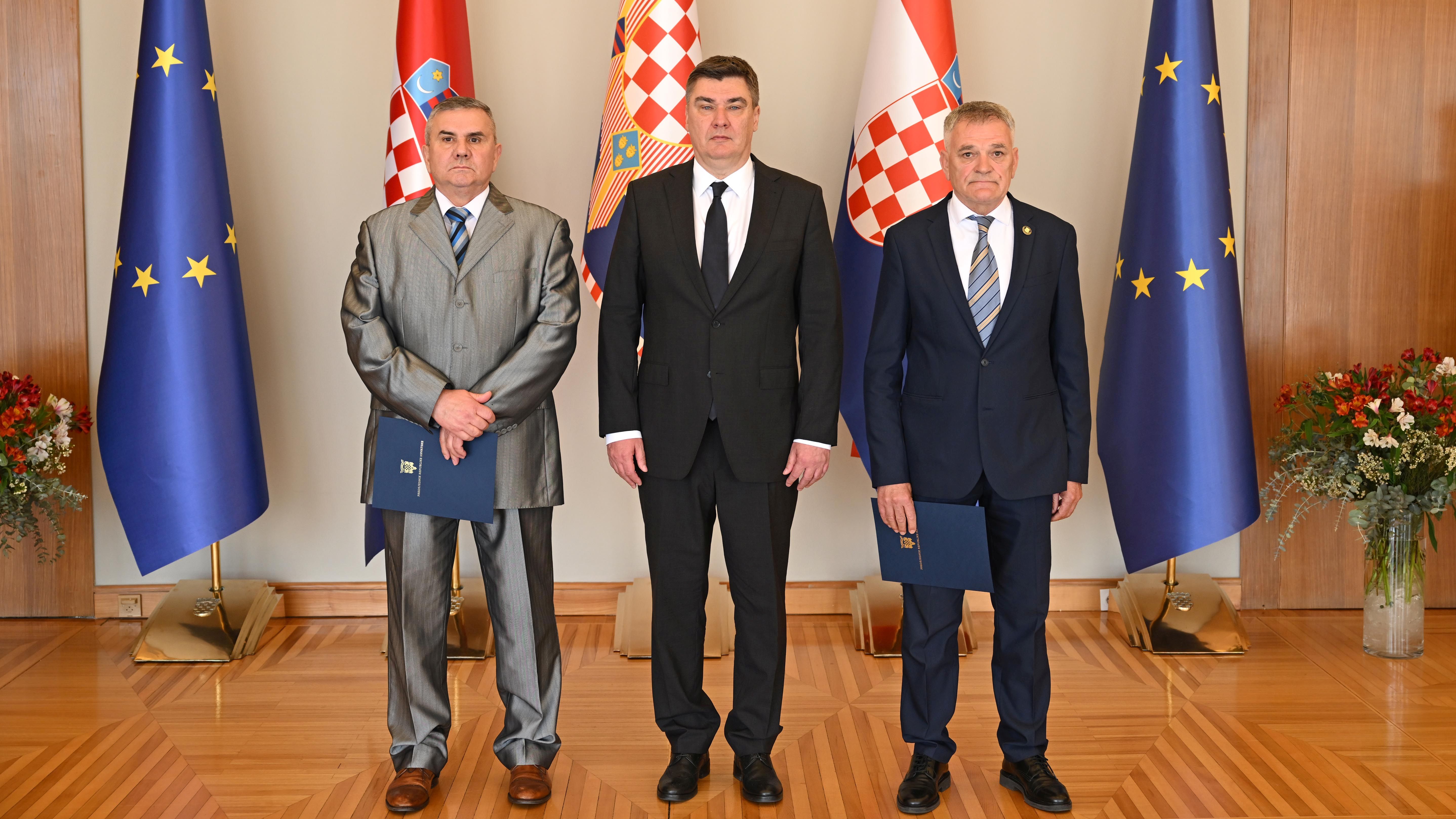 President Milanović Grants Honorary Brigadier General Rank to Colonels ...