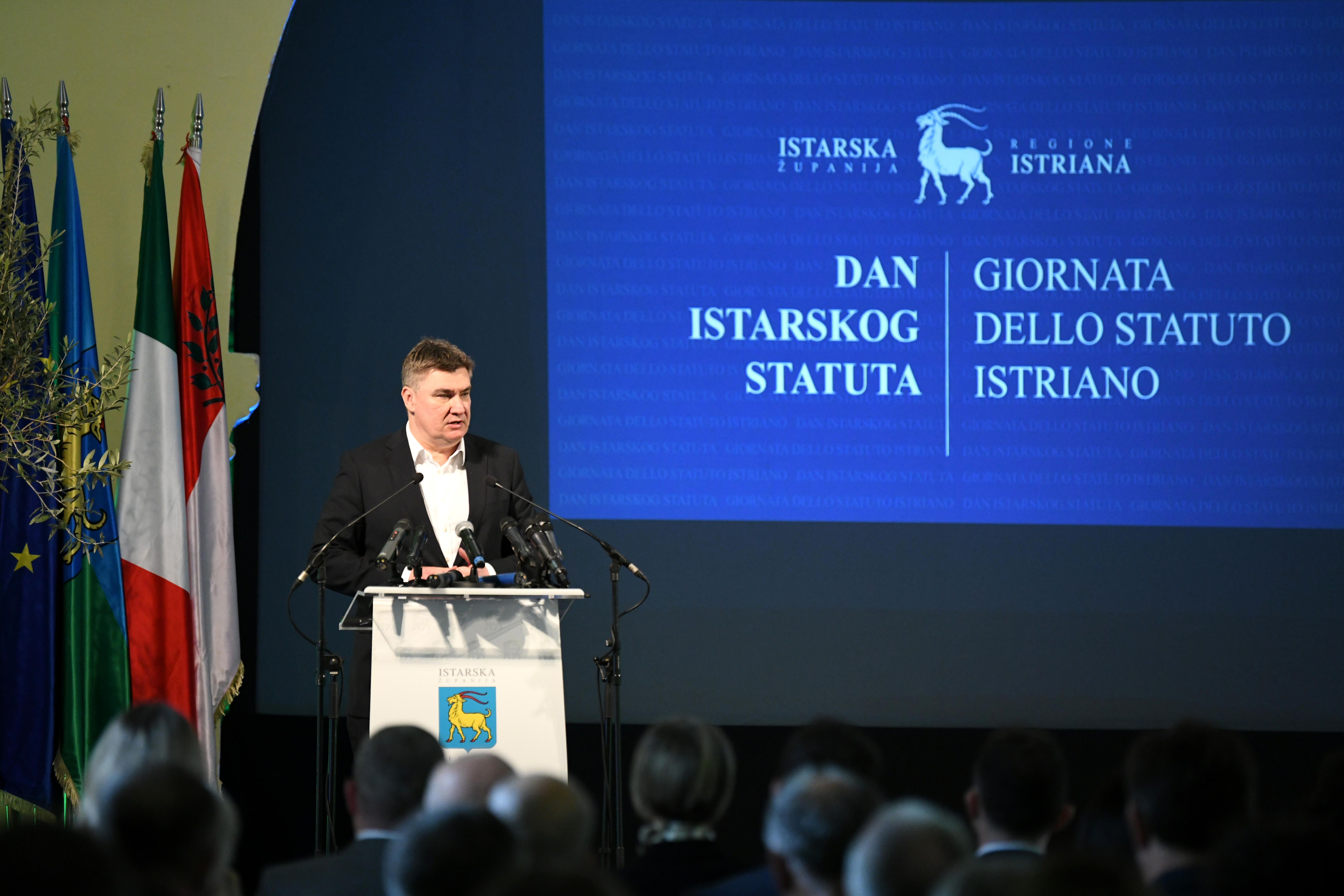 President Milanović Attends Statute of the Istrian Region Day Ceremony ...