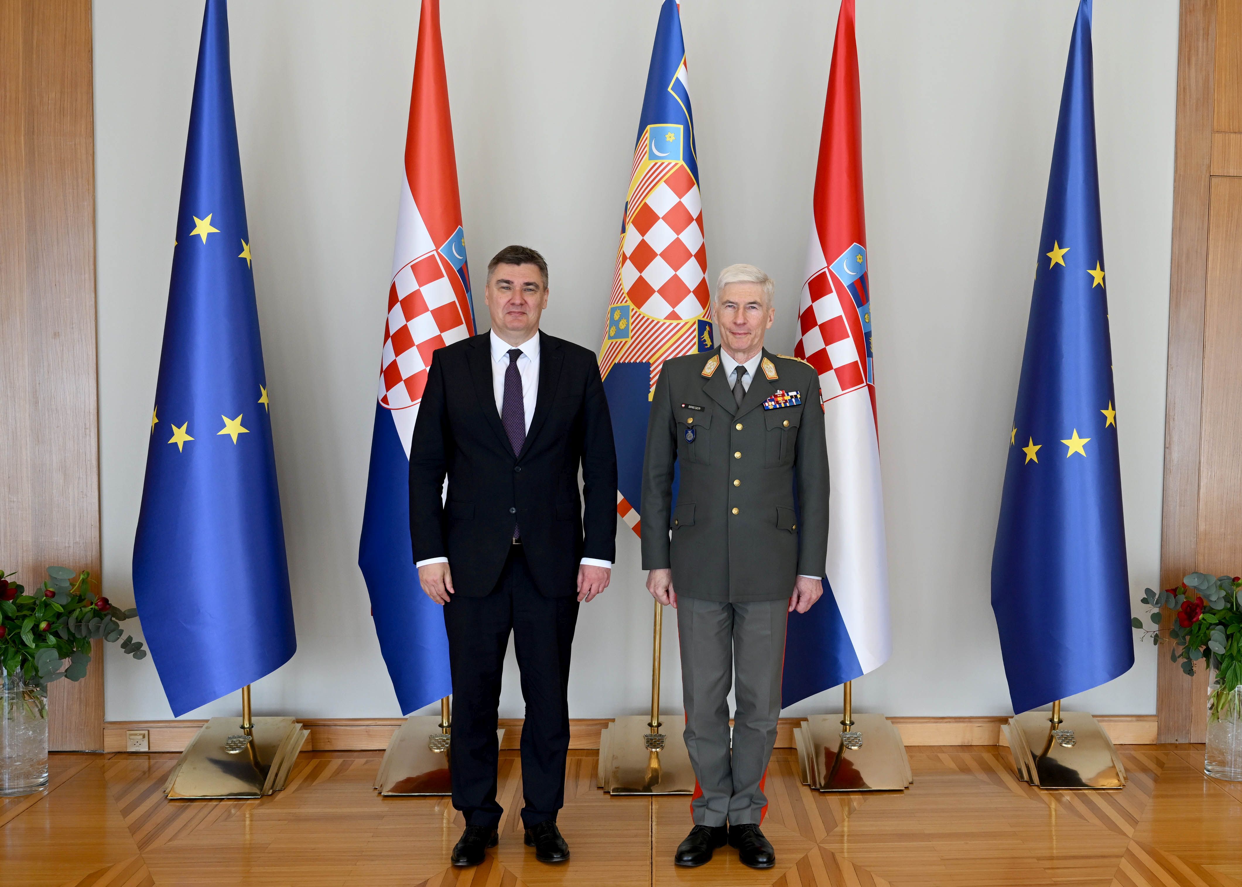 President Milanović Meets with Chairman of the EU Military Committee ...