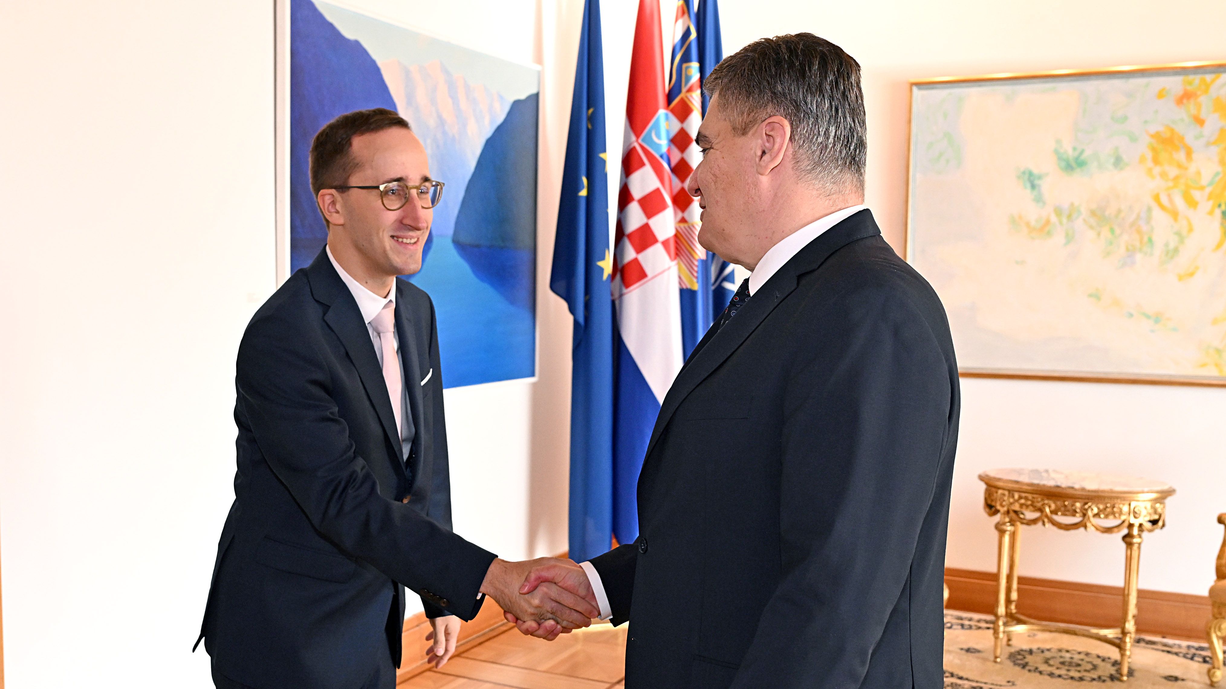 President Milanović Receives Croatian Pianist Lovre Marušić, Recipient ...
